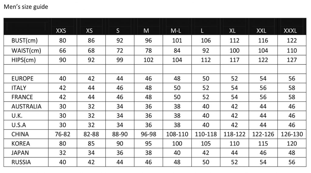 Size Guide Galatia Kosta size-guide-galatia-kosta